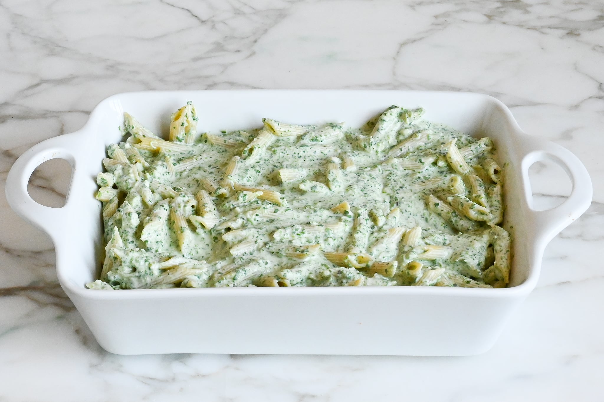 Baked Penne With Spinach Ricotta Fontina Once Upon A Chef