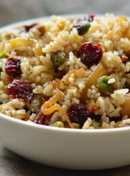 Golden Rice Pilaf with Dried Fruit and Almonds - Once Upon a Chef