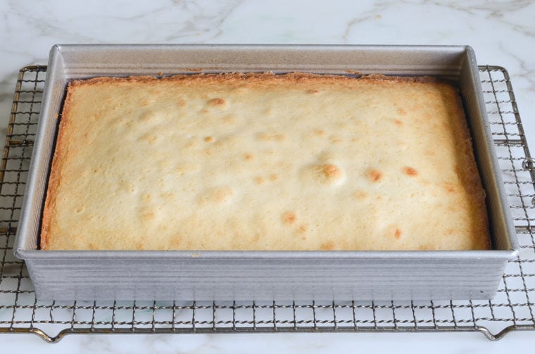 Vanilla Sheet Cake with Cream Cheese Frosting - Once Upon a Chef