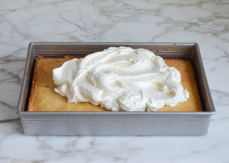 Vanilla Sheet Cake with Cream Cheese Frosting - Once Upon a Chef