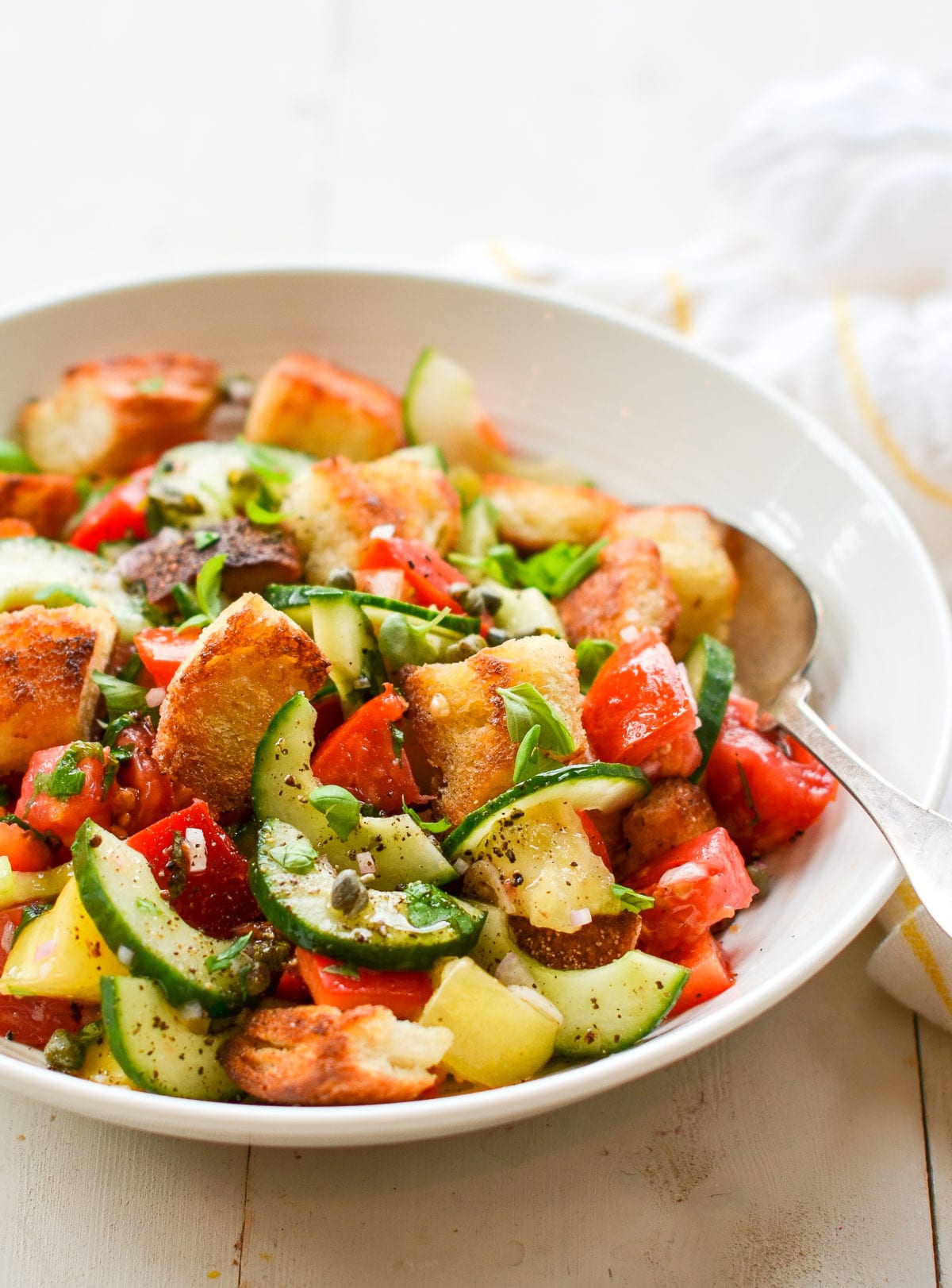 Fattoush (Middle Eastern Bread Salad) - Once Upon a Chef