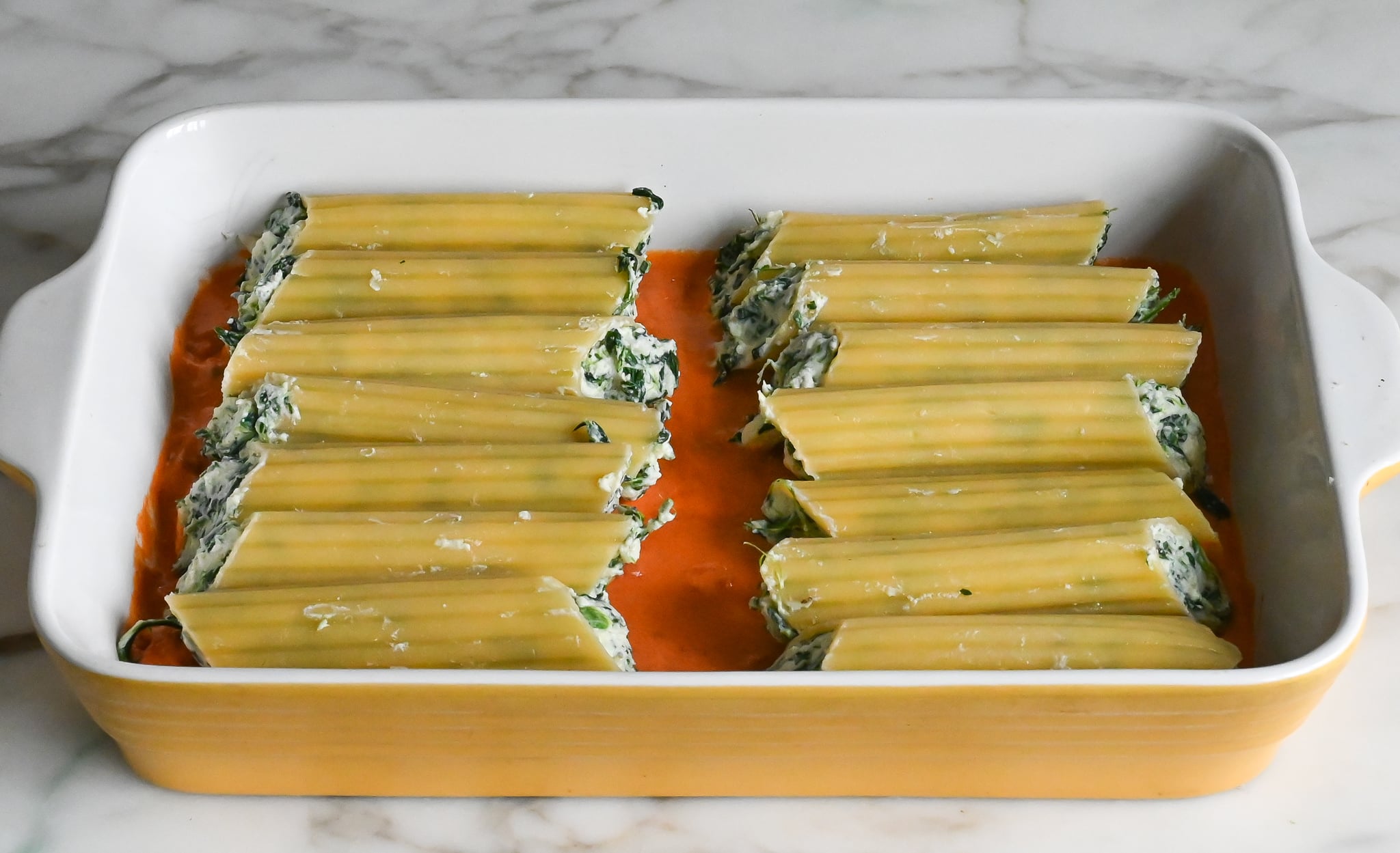 Classic Manicotti Recipe - with Spinach & Cheese