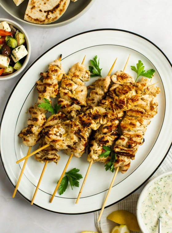 Middle Eastern-Style Grilled Chicken Kabobs - Once Upon a Chef