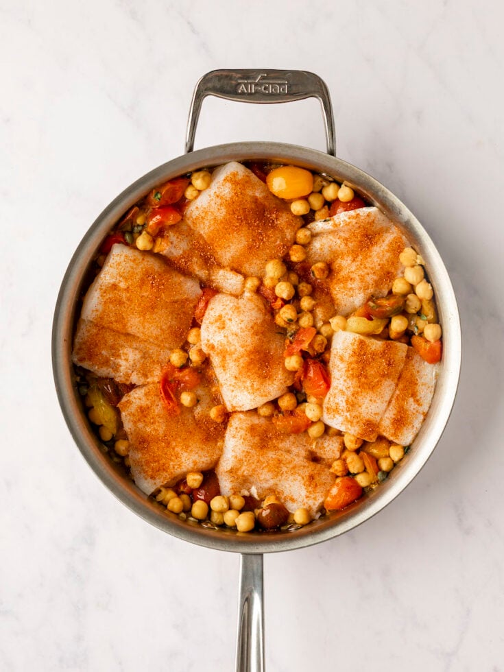 Baked Cod with Tomatoes & Chickpeas - Once Upon a Chef