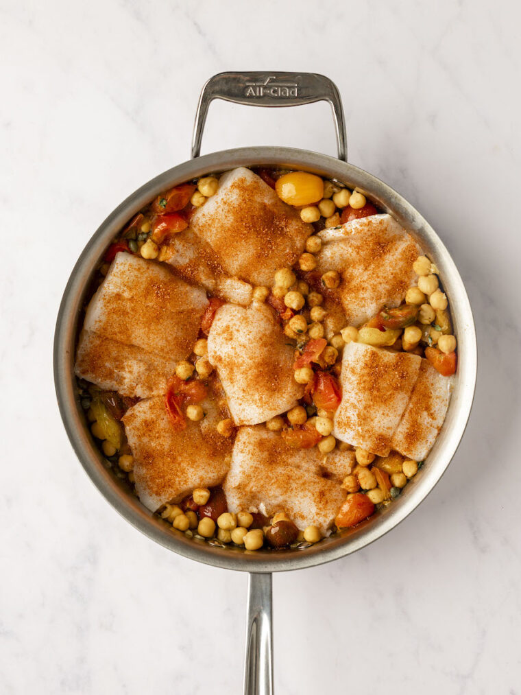 Baked Cod with Tomatoes & Chickpeas - Once Upon a Chef
