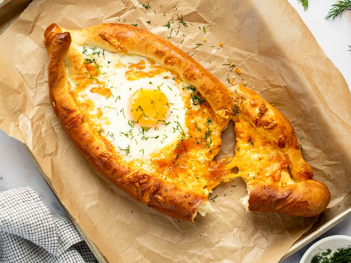 Khachapuri (Georgian Cheese Bread) - Once Upon a Chef