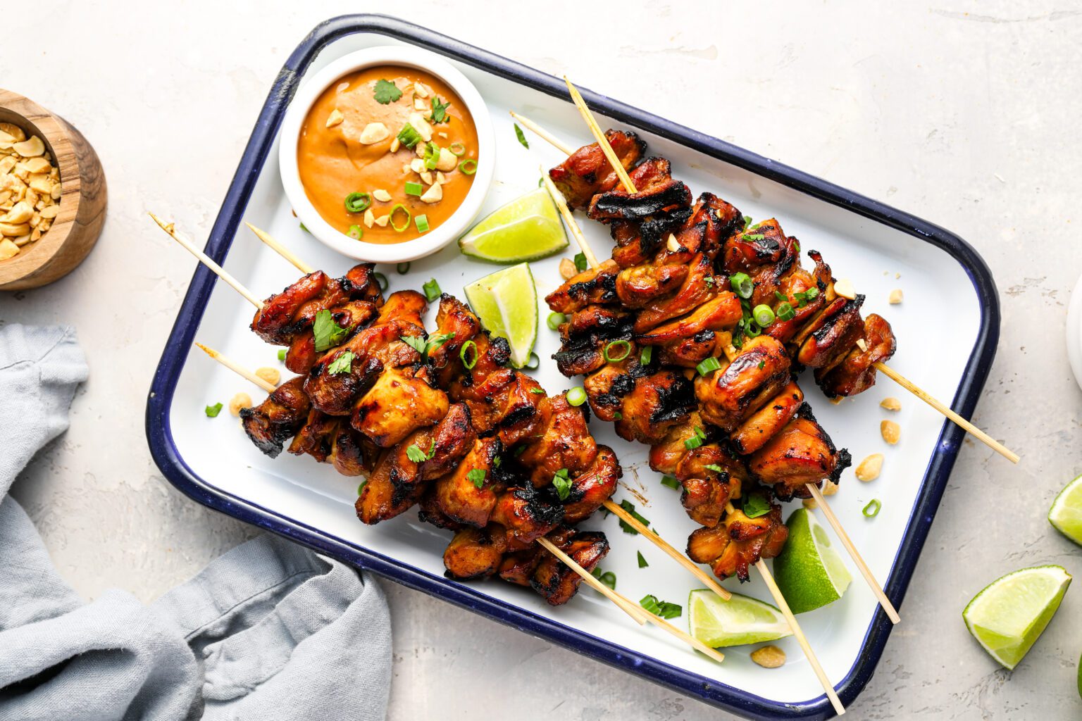 Easy Chicken Satay with Homemade Peanut Sauce
