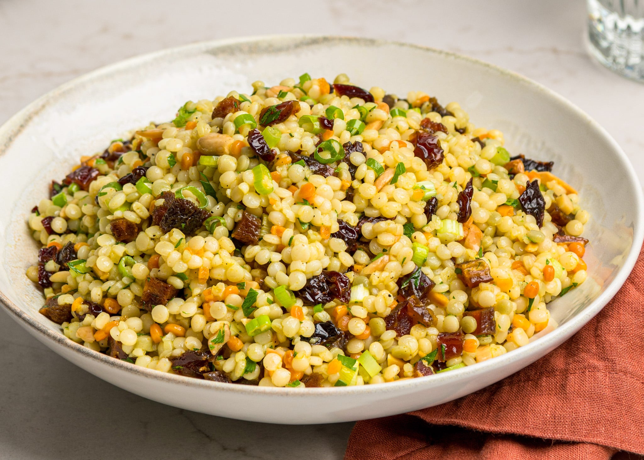 Israeli Couscous Salad with Dried Fruit - Once Upon a Chef