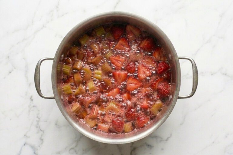 Easy Strawberry Rhubarb Jam (No Canning)