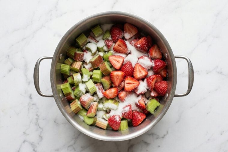 Easy Strawberry Rhubarb Jam (No Canning)