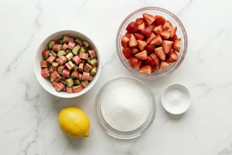Easy Strawberry Rhubarb Jam (No Canning)